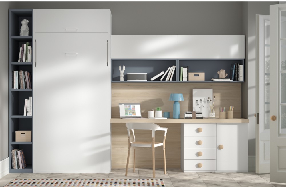 Cama abatible vertical con altillo Narfi